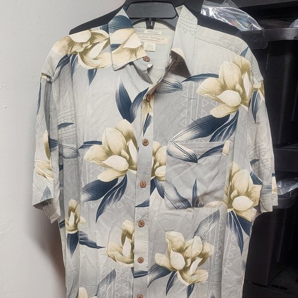 Island Republic | Shirts | Island Republic Mens Silk Tropical Print ...